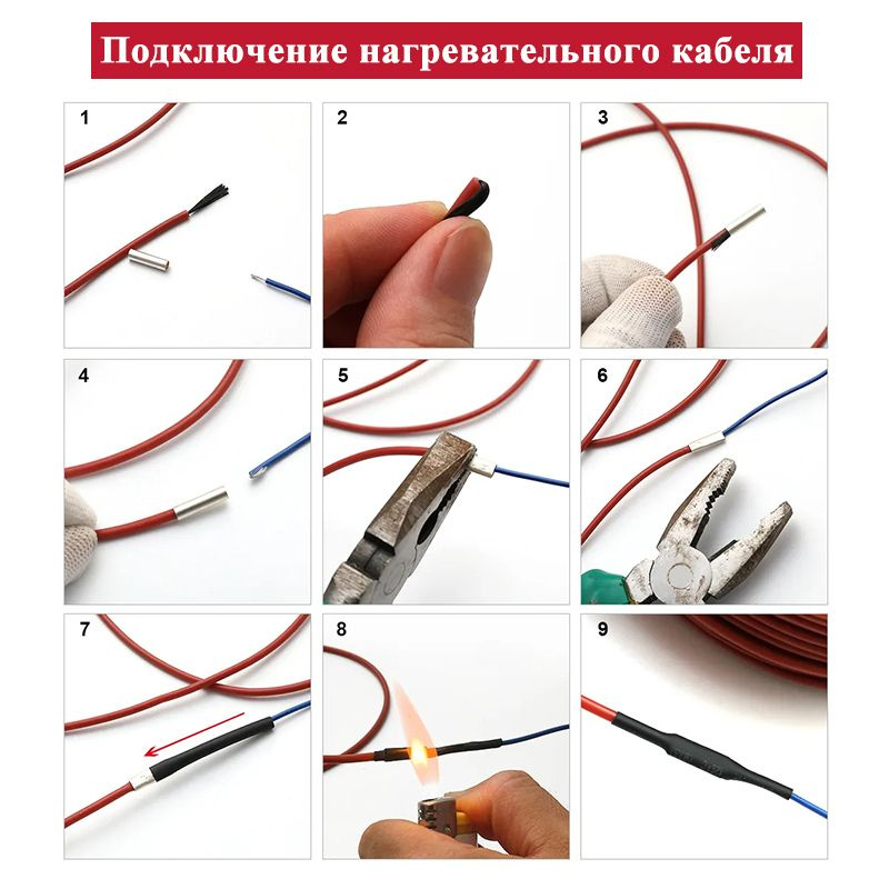 Теплый пол под плитку,Греющий кабель 200 m для теплого пола, инкубатора ...