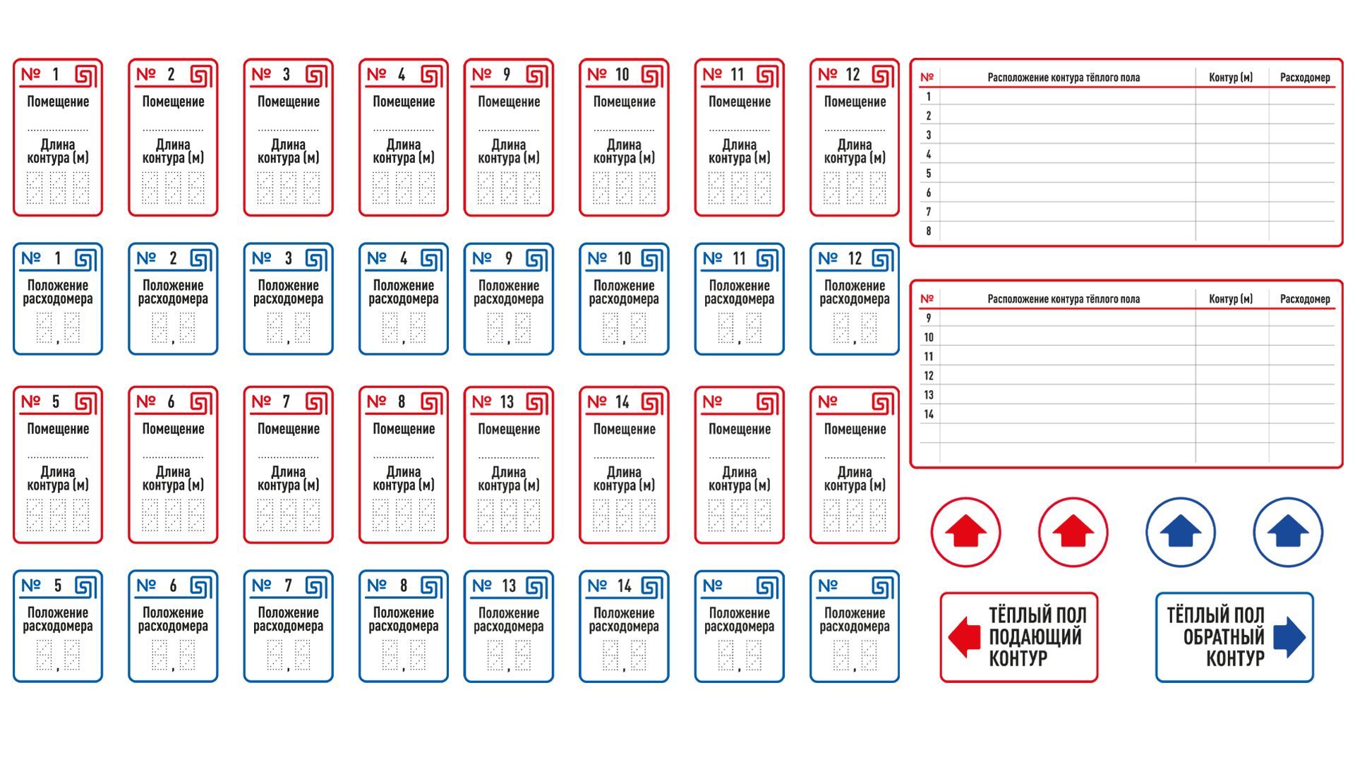Наклейки на коллектор теплого пола SANKOM купить по выгодной цене в ...