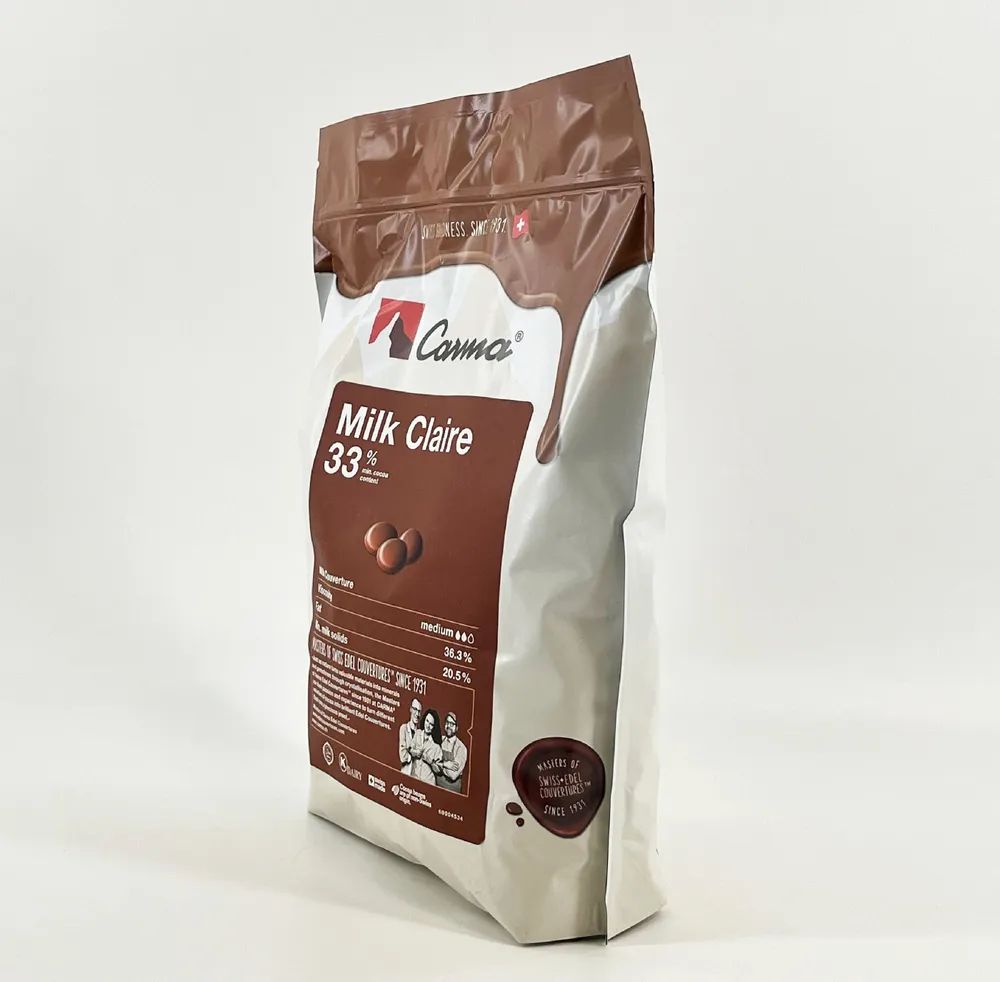 Швейцарский молочный шоколад кондитерский кувертюр CARMA Milk Claire ...