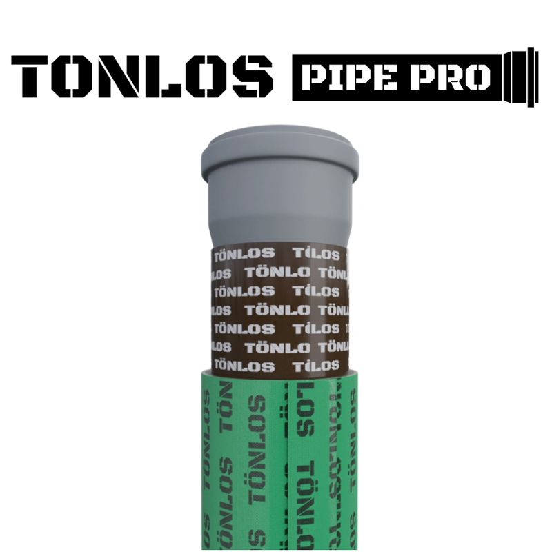 Шумоизоляция для канализационных труб TONLOS Pipe Pro. Профессиональный набор многослойной ...