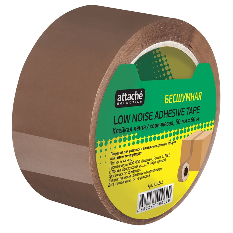 Attache Selection Клейкая лента канцелярская 50 мм x 66 м, 1 шт ...