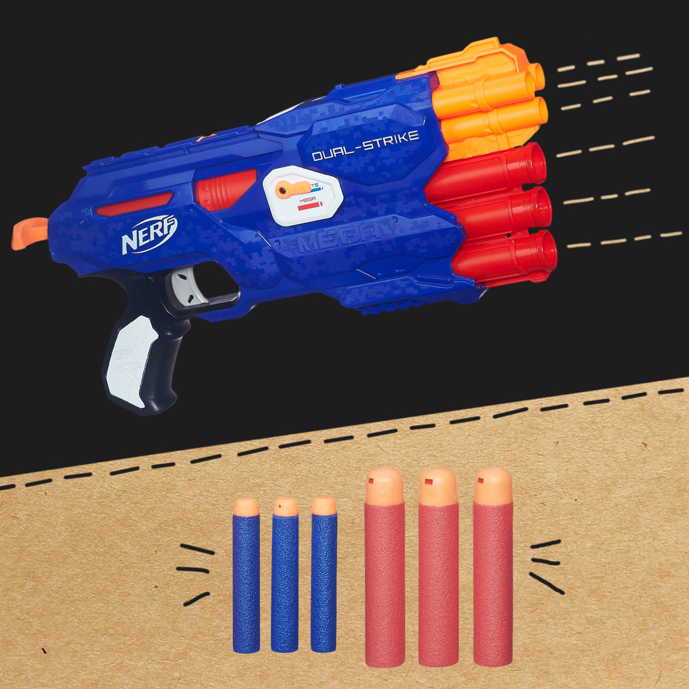Нерф Бластер Элит Двойной удар Nerf Elite Dual-Strike - дробовик ...