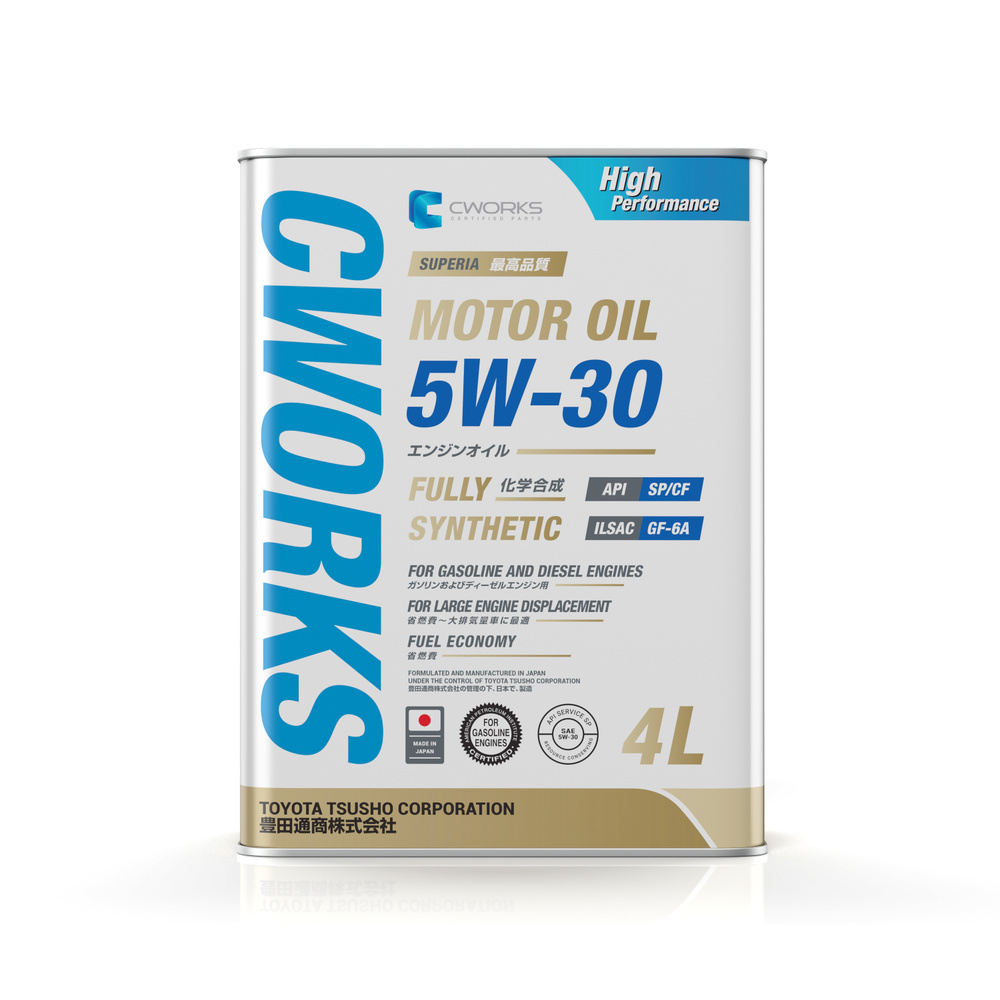 Масло моторное CWORKS FULLY-SYNTHETIC 5W-30 Синтетическое 4 л A13SR1004 ...