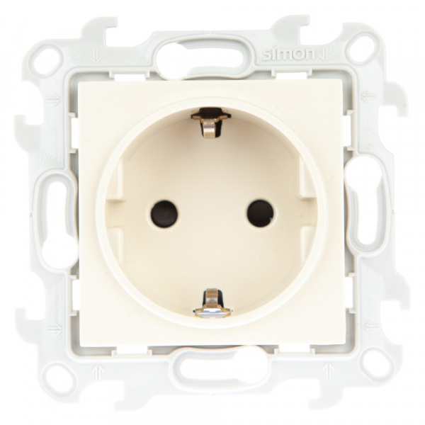 Розетка Simon 24 Слоновая кость 2К+3 Sсhuko с защитными шторками ...