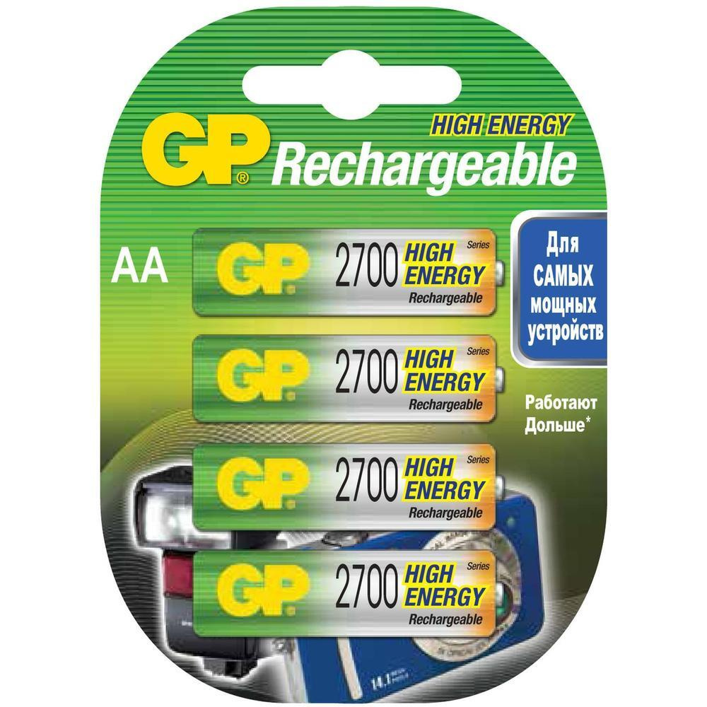 Аккумуляторы GP 270AAHC-2DECRC4 2700mAh AA 4шт - купить с доставкой по ...