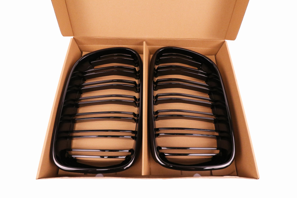 Решетки радиатора BMW X3 F25 2010-2014 ноздри сдвоенные черные ...