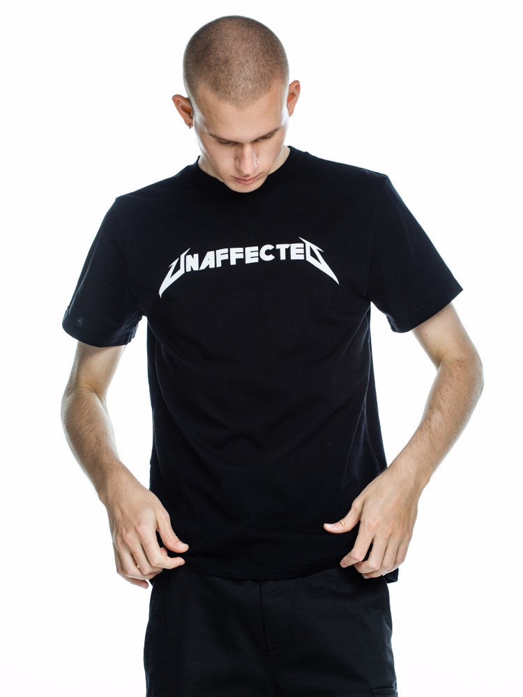 Футболка UNAFFECTED, размер 46, 48, цвет черный, хлопок 100% - купить ...