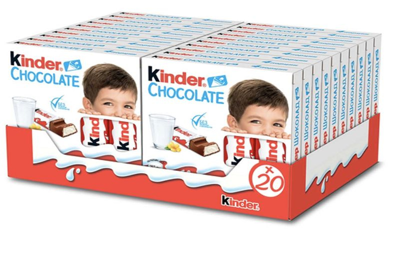 Шоколад Kinder молочный порционный 50 грамм 20 штук - купить с ...