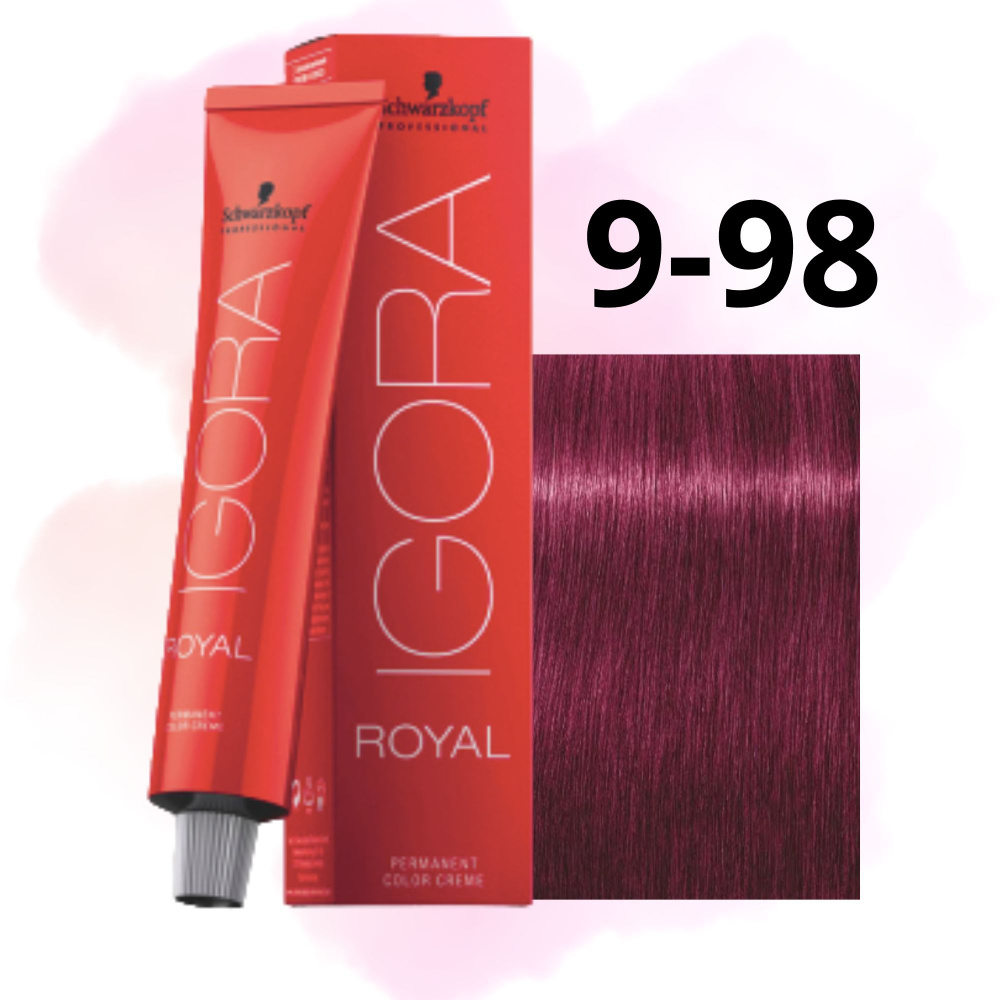 Schwarzkopf Professional Краска для волос Igora Royal 9-98 блондин фиолетовый красный, 60 мл ...