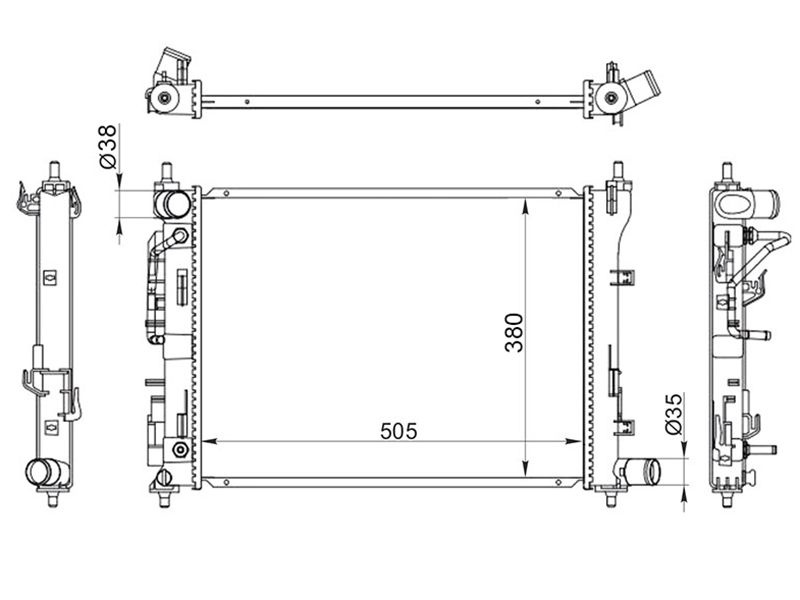 Радиатор охлаждения двигателя для Hyundai Solaris 17-, Kia Rio 17-, X ...
