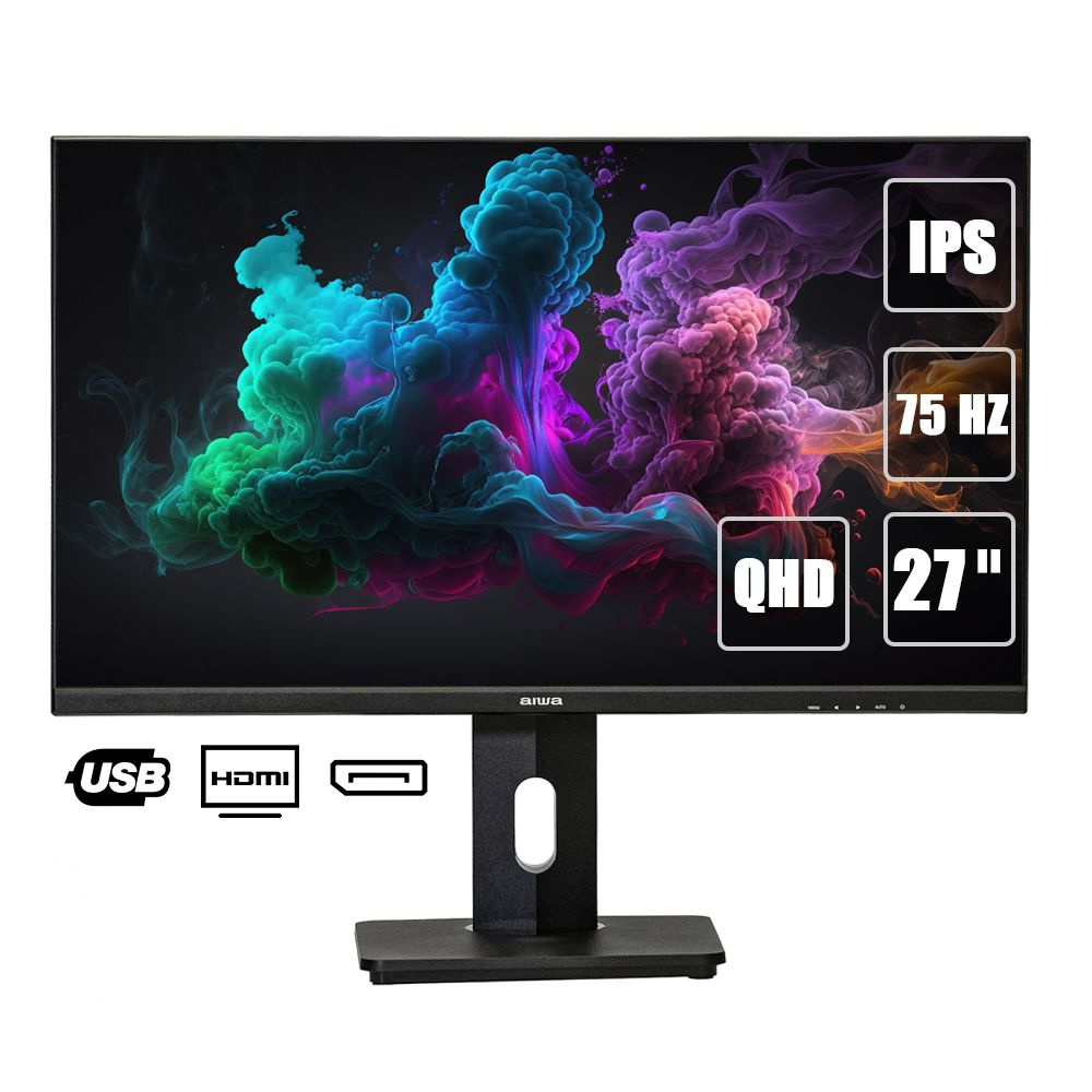 Монитор AIWA MQ270A-B-1, IPS, 75 Гц, 2560x1440 27" - купить по выгодной ...
