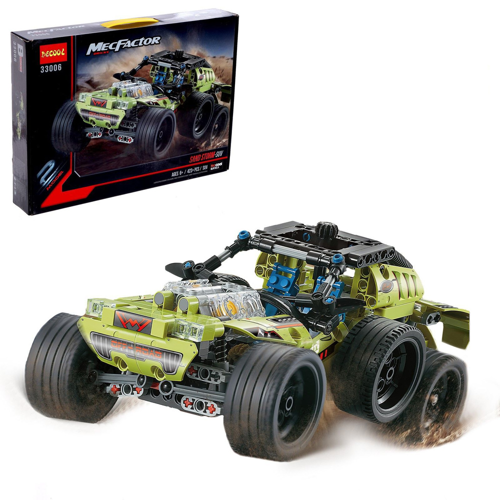 Конструктор DECOOL Техника "Двухосный джип", 423 детали - купить с доставкой по выгодным ценам в ...