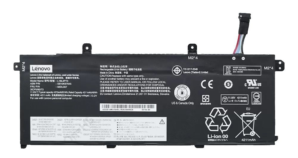 Аккумулятор для Lenovo Thinkpad T490, T14, P43s, (l18C3P72, L18L3P73 ...