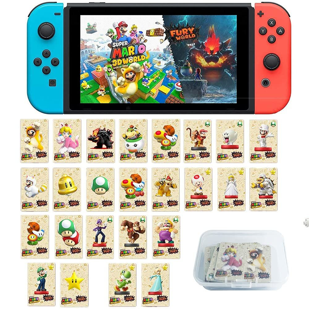 Super Mario 3D World NFC Tag Mini Amiibo карты 25 шт., совместимые с ...