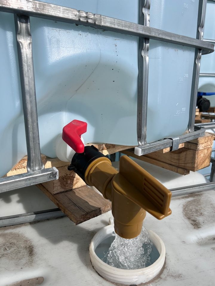 Переходник на Еврокуб с краном 2 дюйма 50мм D 62 с крупной резьбой ...