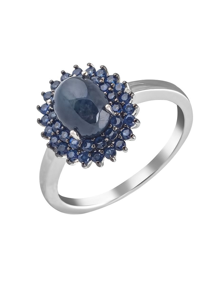 G.st. ЮВЕЛИРНЫЙ ЗАВОД ЗОЛОТОЙ СТАНДАРТ Кольцо из серебра с корундами ...