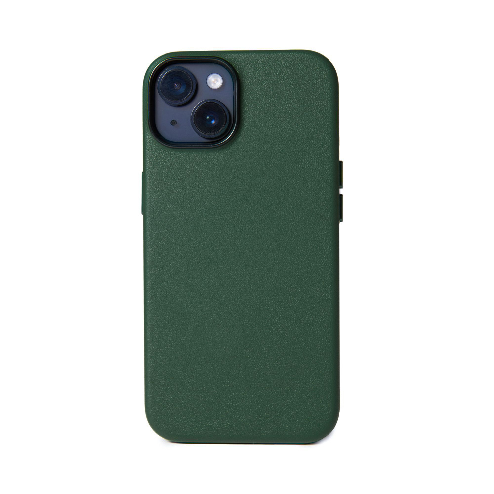 Кожаный чехол для iPhone 13 K-DOO Noble Collection, зеленый чехол для ...