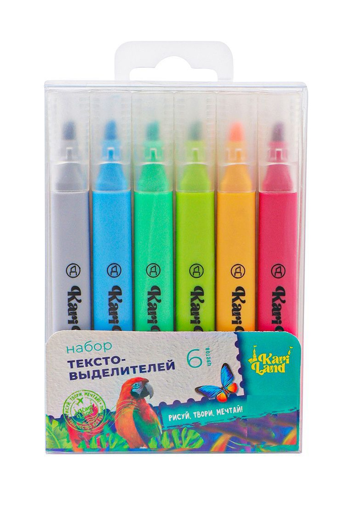 Набор текстовыделителей, 6 шт KariLand - купить с доставкой по выгодным ...