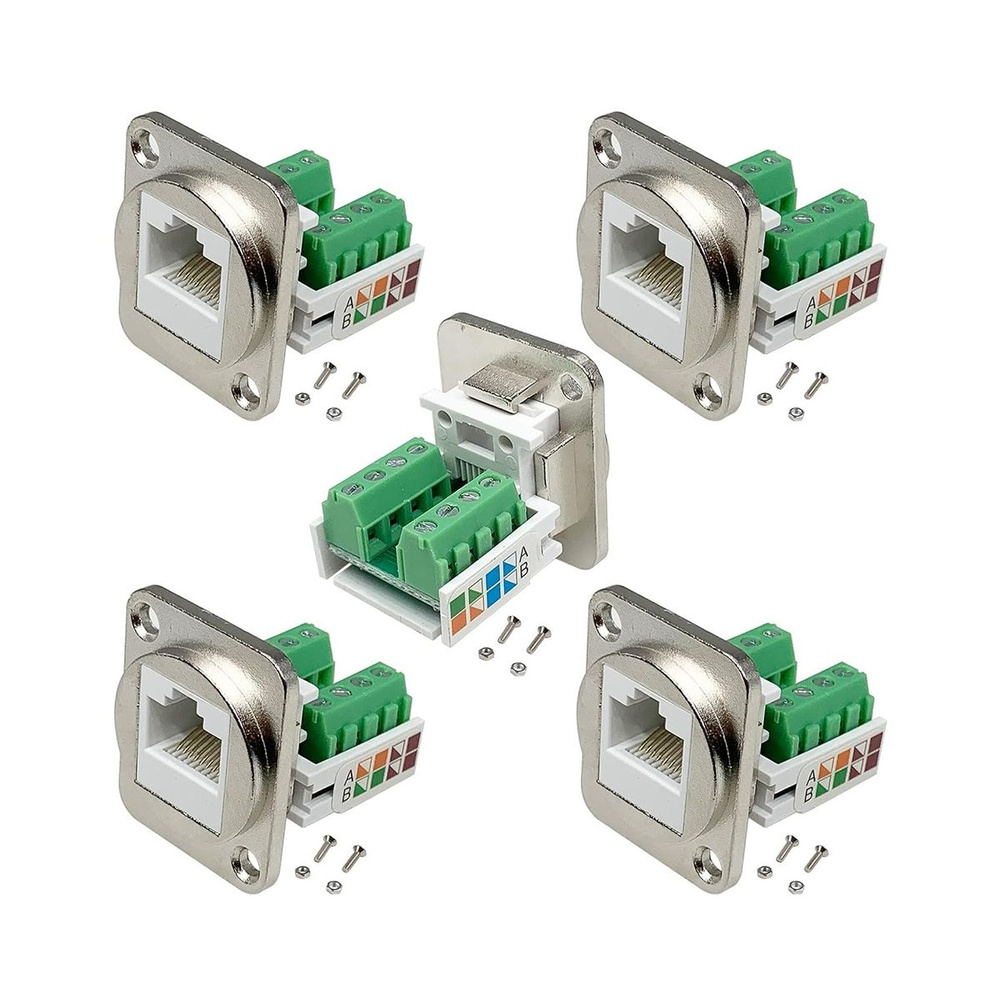Адаптер винтовой клеммы для монтажа на панели RJ45, разъем для монтажа ...
