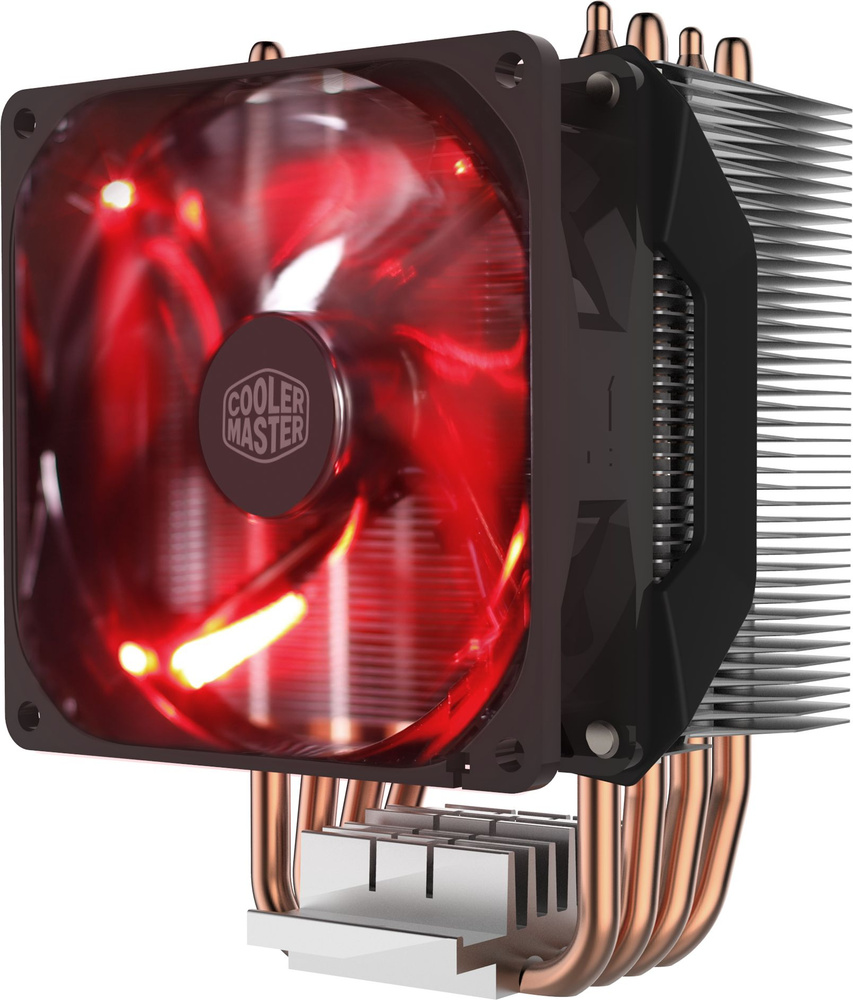 Кулер для процессора Cooler Master, 100W, Al/Cu, red LED - купить кулер ...
