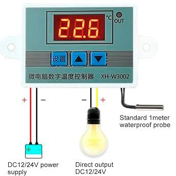 Контроллер температуры XH-W3002 12V/120W - купить с доставкой по ...