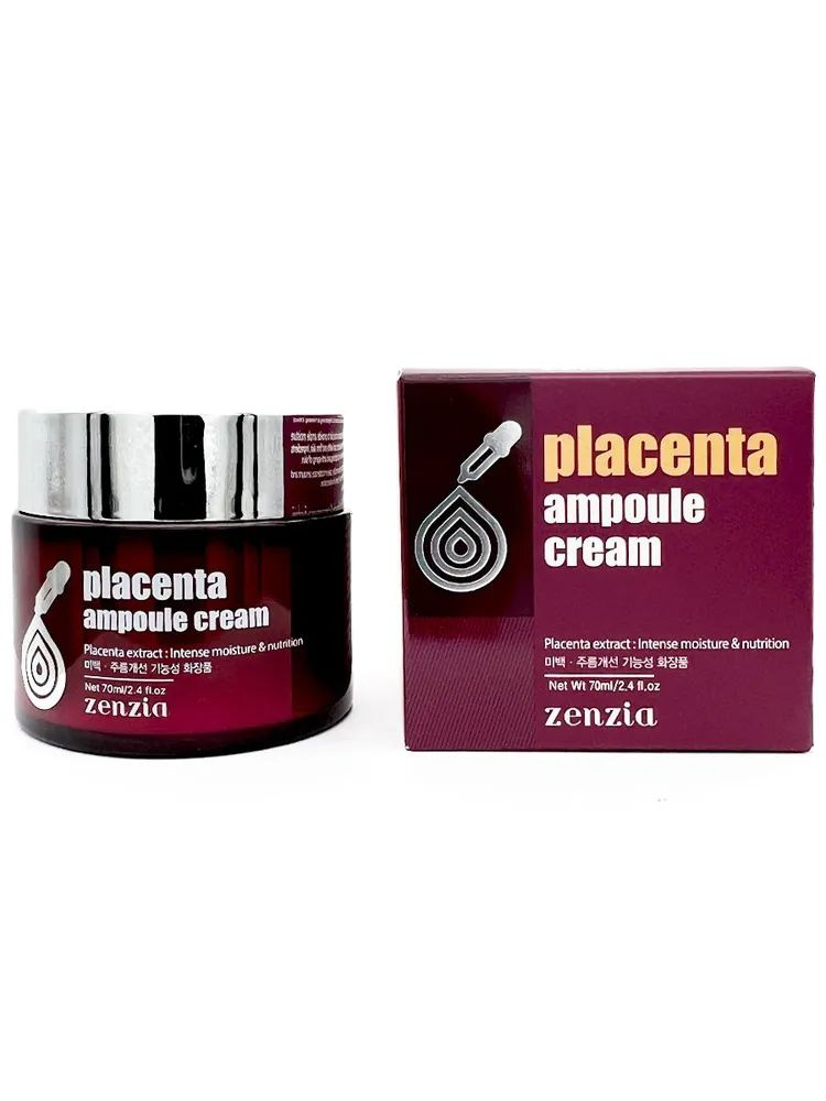 Zenzia Крем для лица омолаживающий с плацентой, Корея, Placenta Ampoule ...