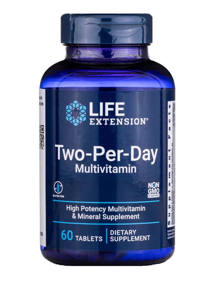 Мультивитаминный комплекс Two Per Day Life extension, 60 таблеток ...