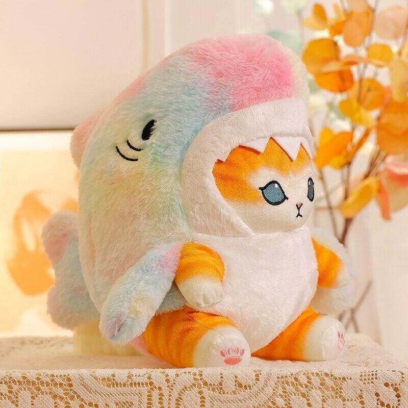 Кот Акул 20/33 см Мягкая игрушка / Кошка в костюме акулы / Плюшевый ...
