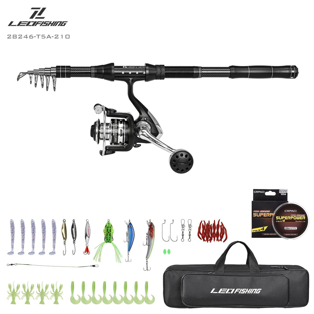 Комбинированные удочки и катушки Телескопическая удочка со спиннингом ...