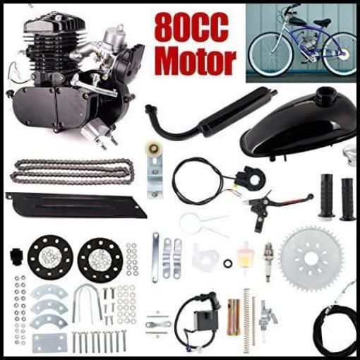 Комплект бензинового двигателя для велосипеда80 куб, 2-тактный, 38 км/ч ...