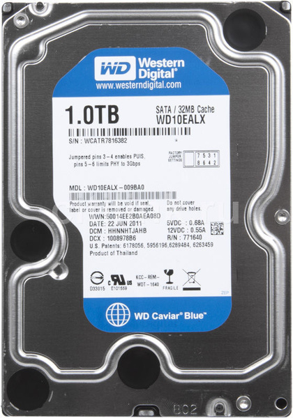 Жесткий диск Western Digital 1TB WD10EALX HDD 1 ТБ Внутренний жесткий ...