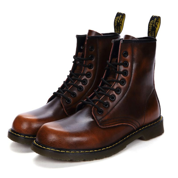 Ботинки Мужской Dr. Martens коричневый, размер 45 На любой сезон Шнурки купить c доставкой на ...