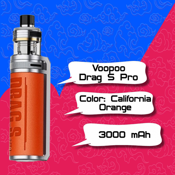 Набор Voopoo Drag S Pro Pod 3000 mAh Kit, California Orange, 1 шт., без ...