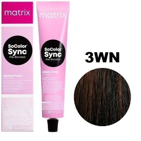 Matrix Color Sync Крем-краска для волос 3WN темный шатен теплый ...