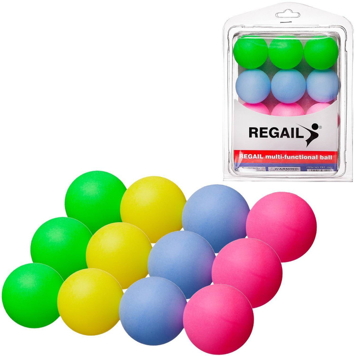 Шарики для настольного тенниса Junfa цветные, 12 шт в наборе. - купить с доставкой по выгодным ...