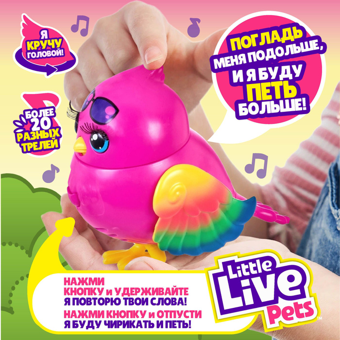 Птичка Moose Little Live Pets "Певунья Хиппи" - купить с доставкой по ...