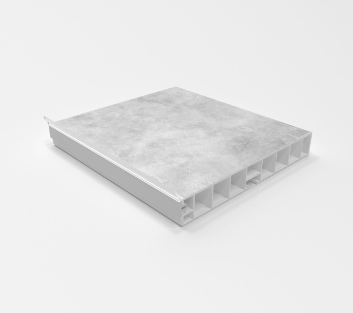 Цоколь кухонный Бетон светлый , высота 150мм, длина 1,5м 6 клипс в ...