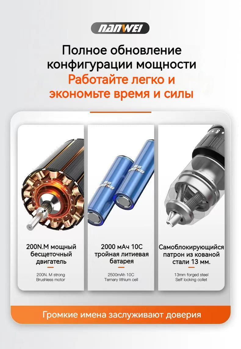 Дрель-шуруповерт NANWEI dianzhe881683, 1800 Вт - купить по низкой цене ...