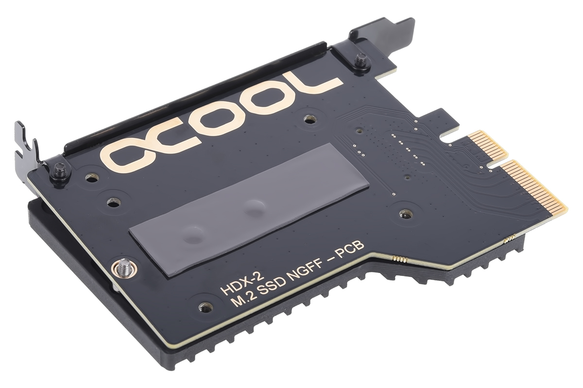 Адаптер с радиатором Alphacool Eisblock HDX-2 для M.2 NGFF SSD в PCI-e ...
