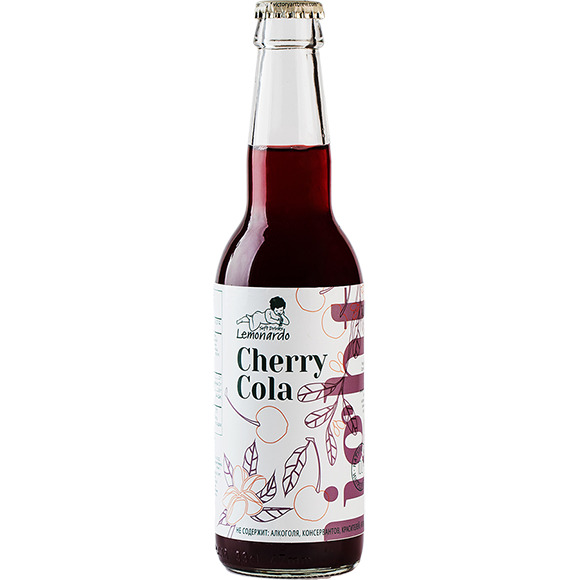 Натуральная вишневая кола со стевией / Lemonardo Cherry Cola Light, 330 ...
