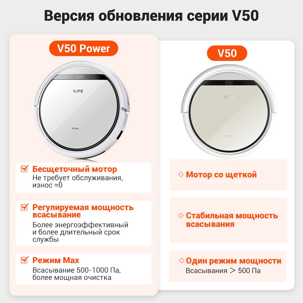 Робот-пылесос ILIFE V50 Power - купить по выгодной цене в интернет ...