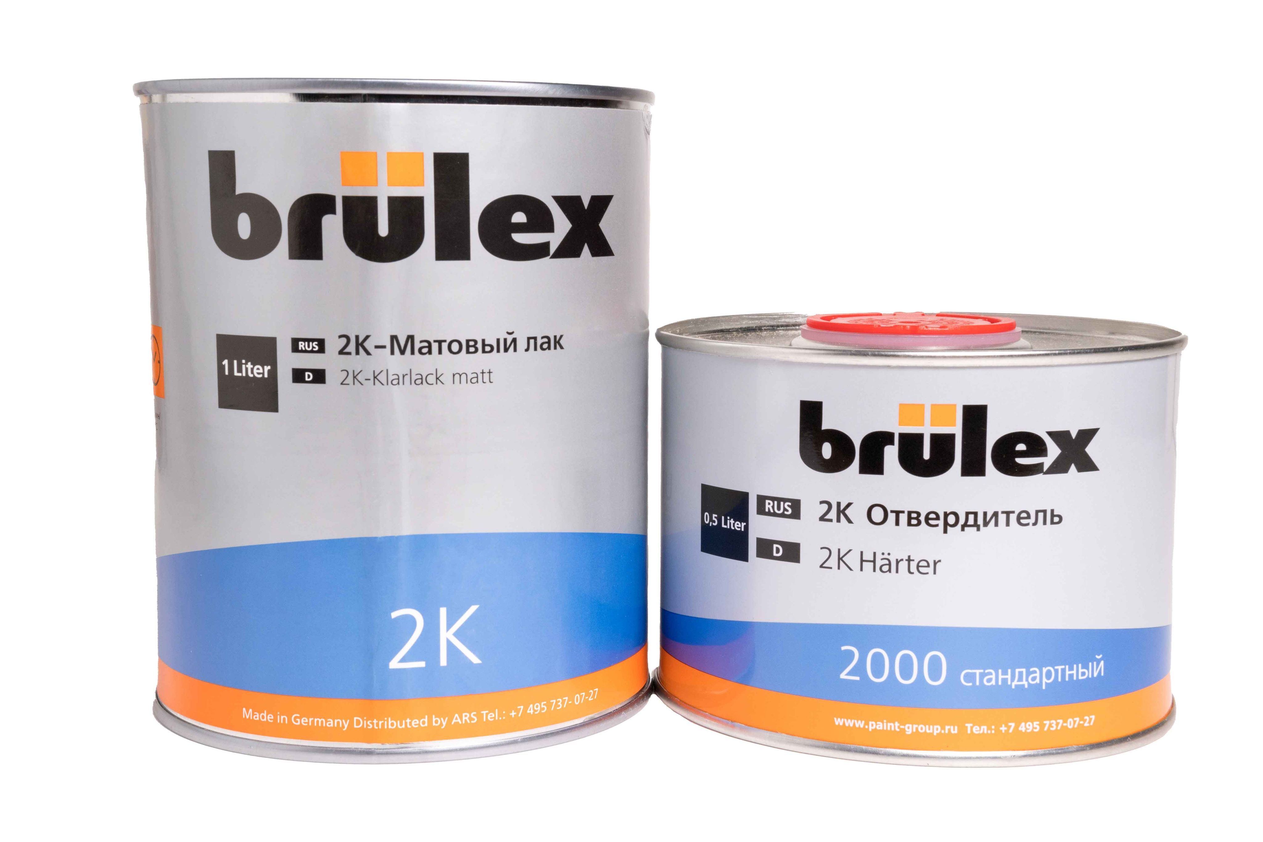 Лак Матовый Brulex 2K 1 л. + Отвердитель 0.5л купить на OZON по низкой ...