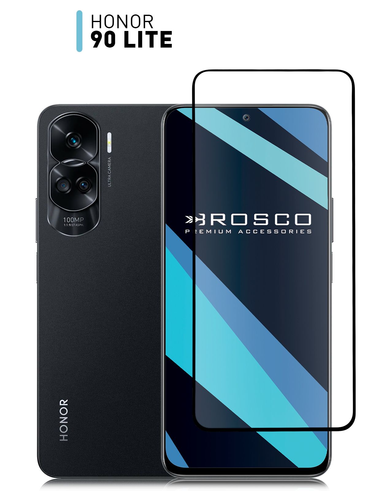 Защитное стекло на Honor 90 Lite (Хонор 90 Лайт) с олеофобным покрытием ...