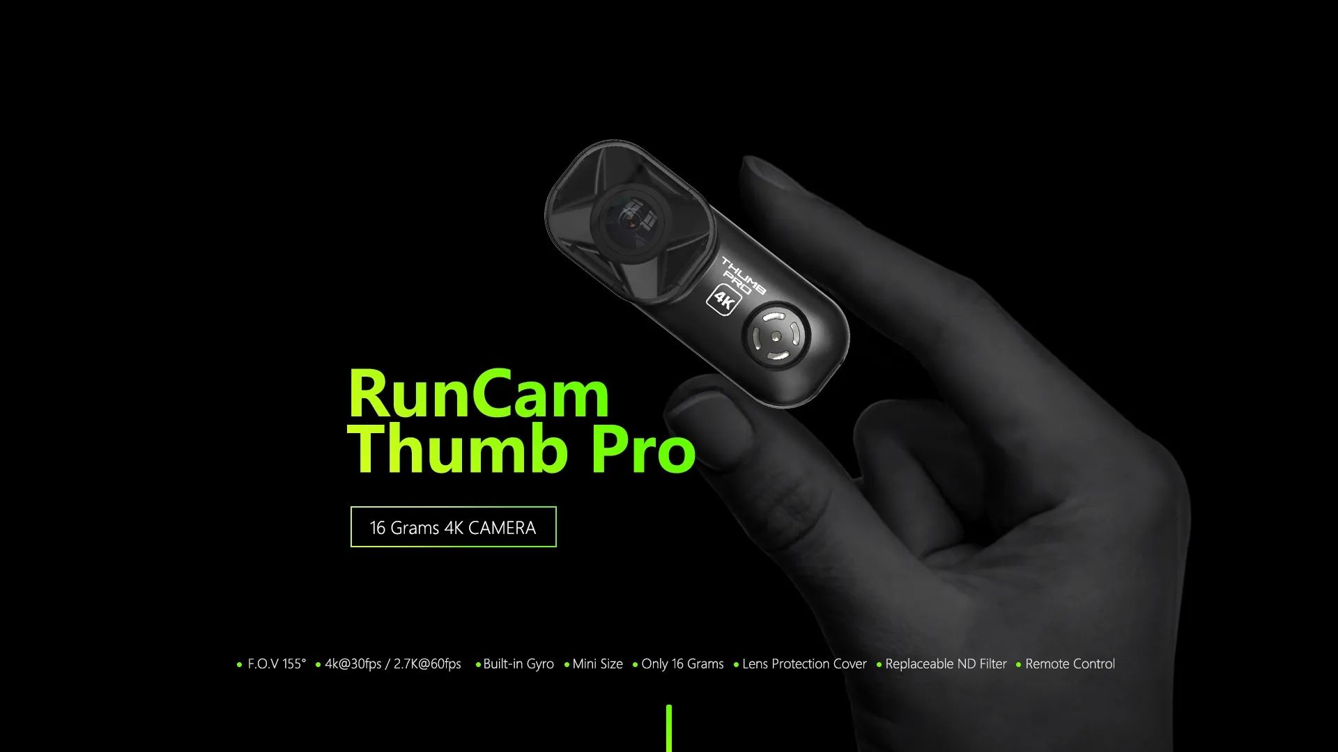 RunCam Thumb Pro 4K V2, новая версия, HD-камера с большим углом обзора ...