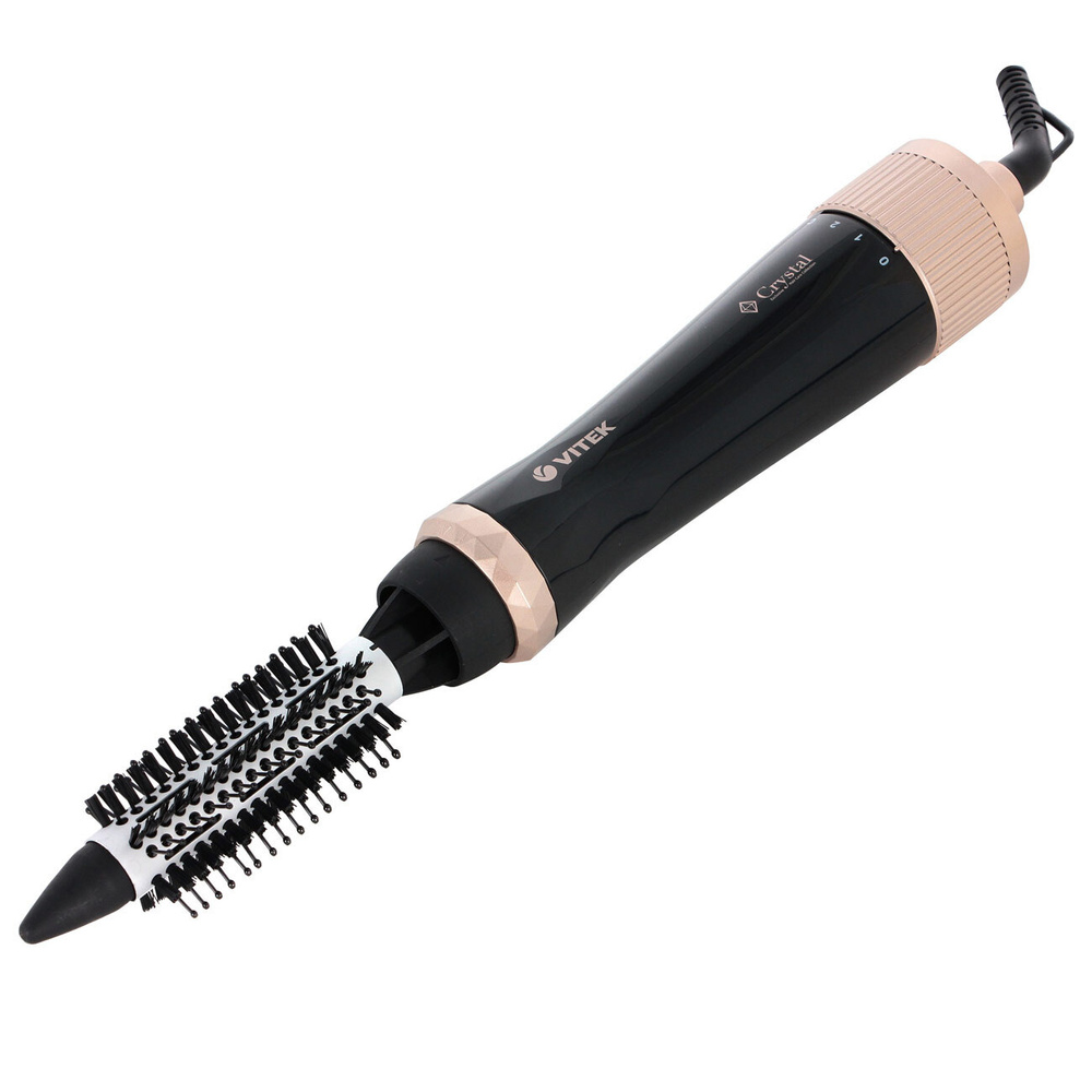 Фен-щетка для волос VITEK VT-8243, черный, золотой - купить по выгодным ...