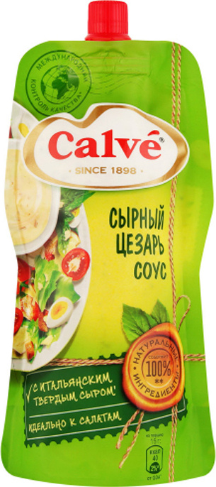 Calve соус для салатов Сырный Цезарь 230 гр купить с доставкой по