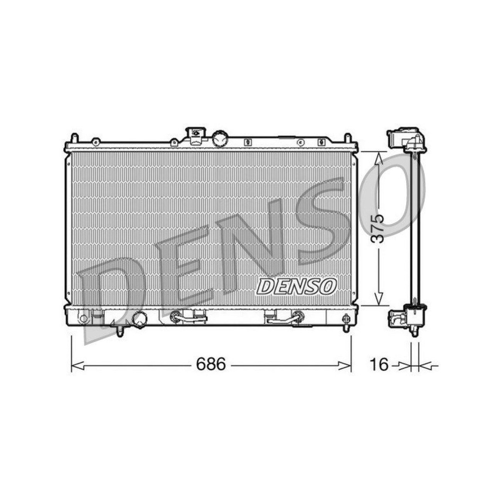 Радиатор двигателя MITSUBISHI LANCER VII (03-07) - DENSO арт. DRM45024 ...