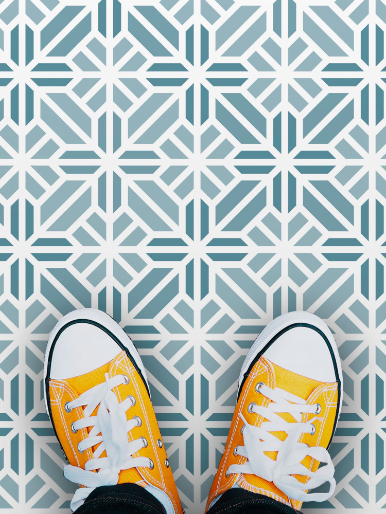 Трафарет плитка орнамент 5 паттерн 20х20см многоразовый из пластика ...