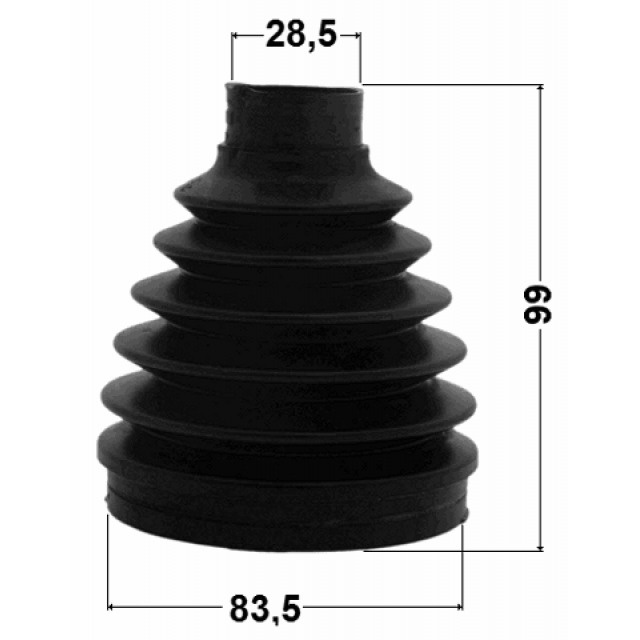 Пыльник ШРУС внутренний комплект pvc 83.5 x 99 x 28.5 Mitsubishi Pajero ...