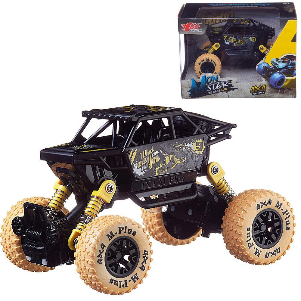 Машинка Junfa Джип инерционный, с элементами из металла, звуковые и световые эффекты, черная ...